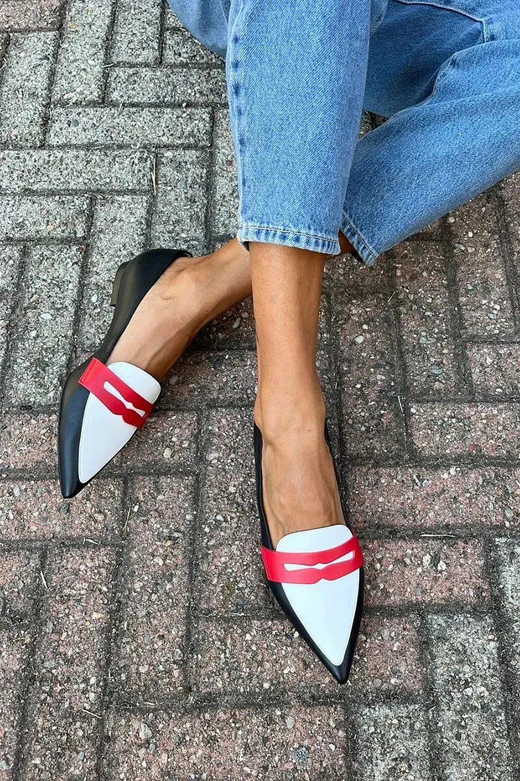 TWO-TONE POINTED SLIPPERS – Sarah & Kate Charleston